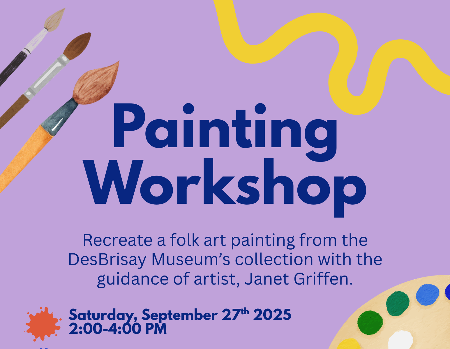 Painting Workshop - EVENT FULL - DesBrisay Museum